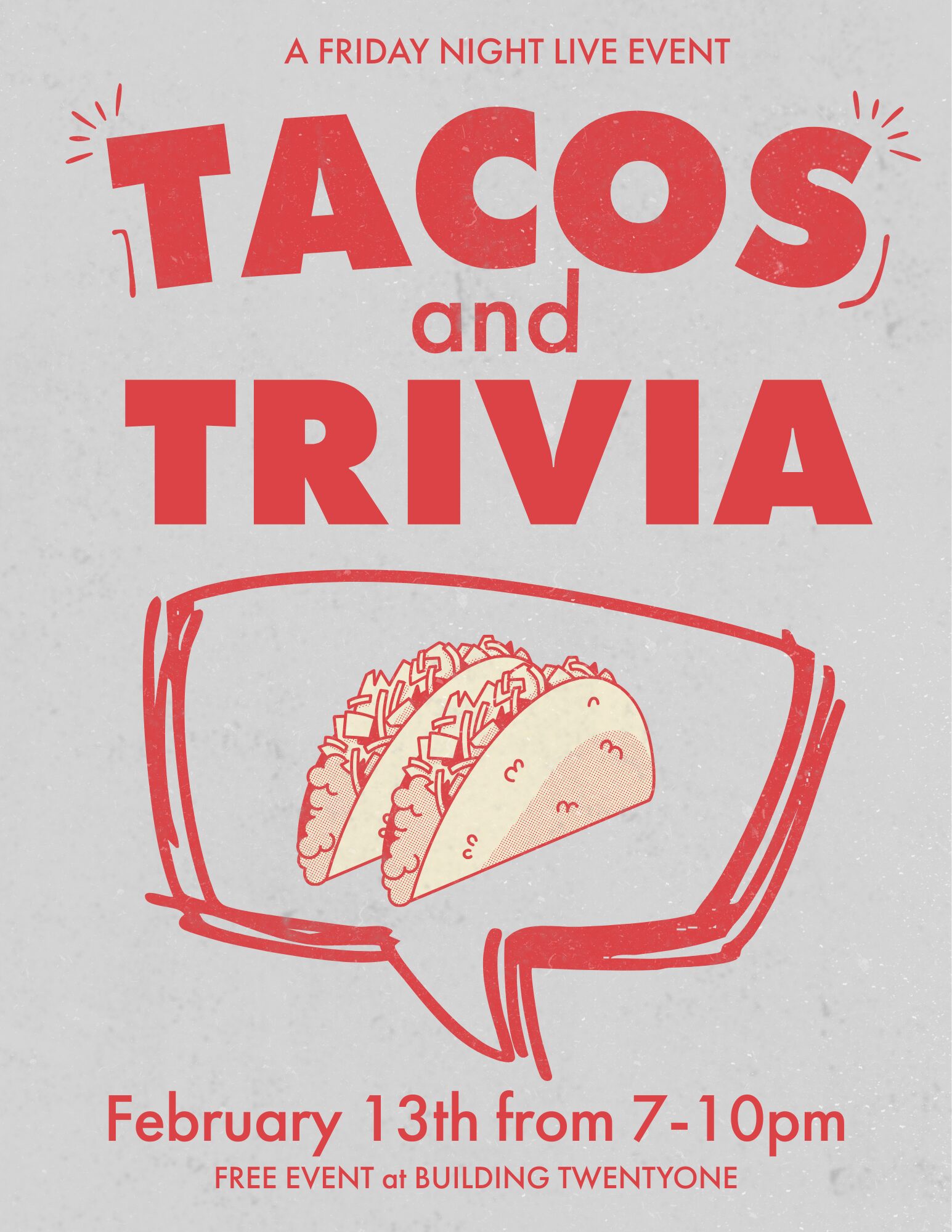 Tacos & Trivia FNL Feb. 13th 2026 | Building Twentyone
